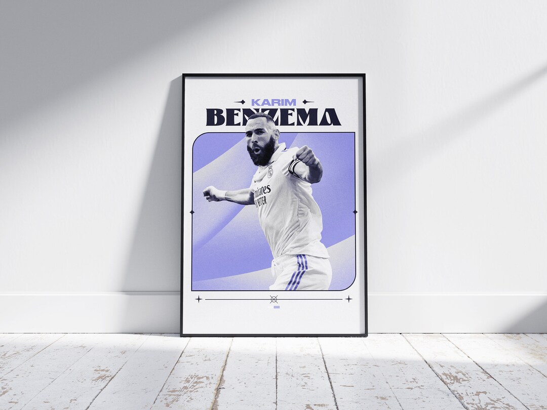 Karim Benzema Poster Real Madrid Football/soccer Poster - Etsy