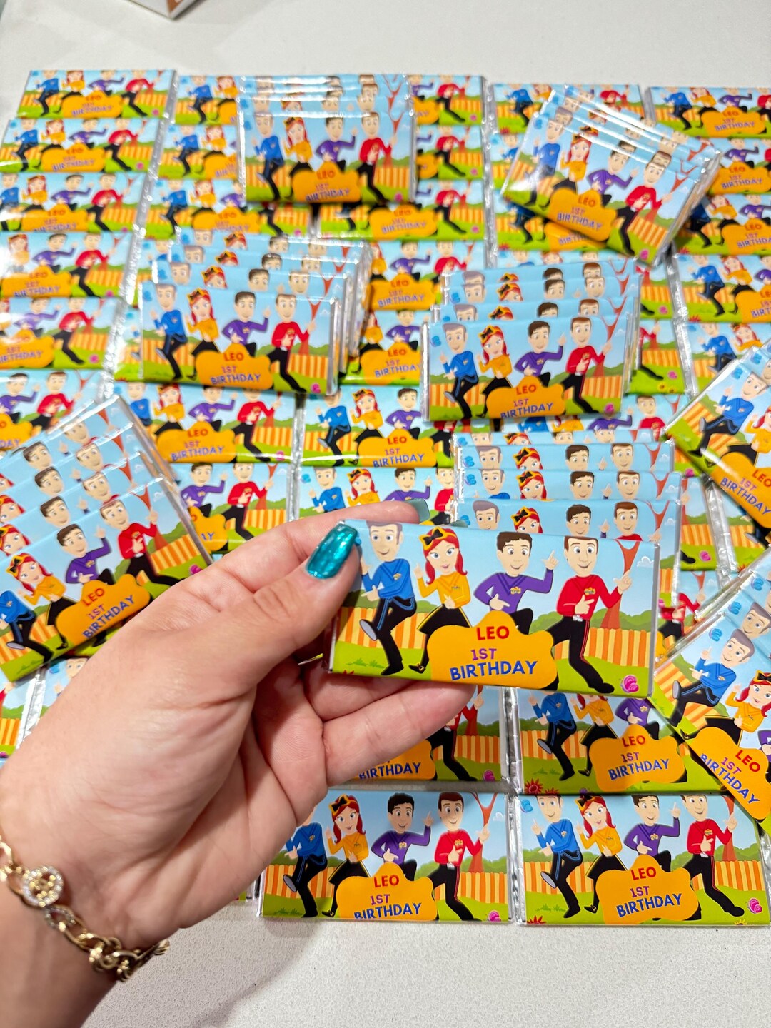 Wiggles Personalised Chocolate Bars Birthday Party Favour Candy Bar ...