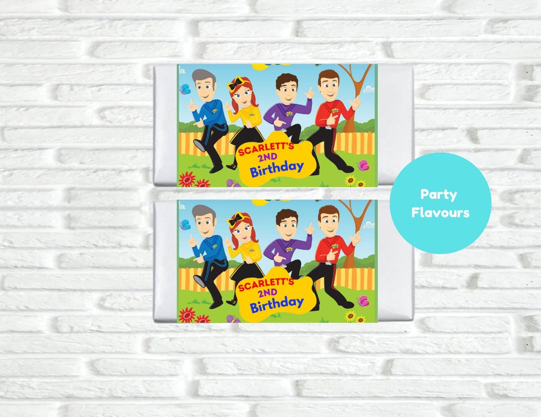 Personalised the Wiggles Chocolate Aldi Wrappers Birthday Party Favour ...