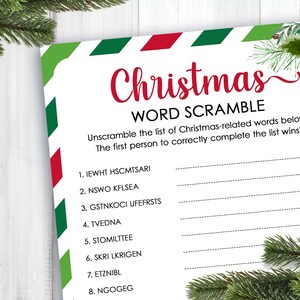 Printable Christmas Word Scramble Game Christmas Printable Games Fun ...