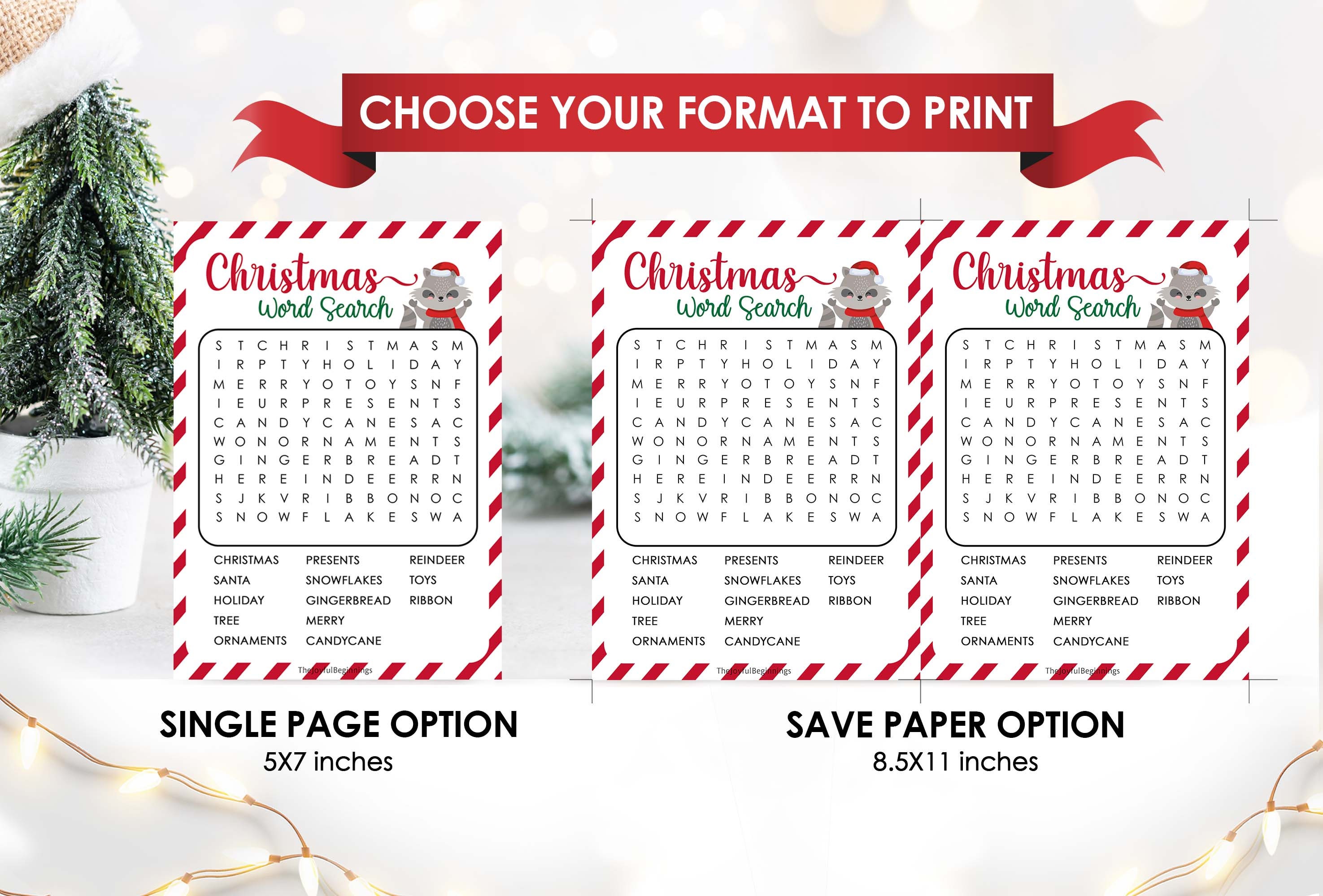 Christmas Word Search for Kids Printable Christmas Game Christmas ...