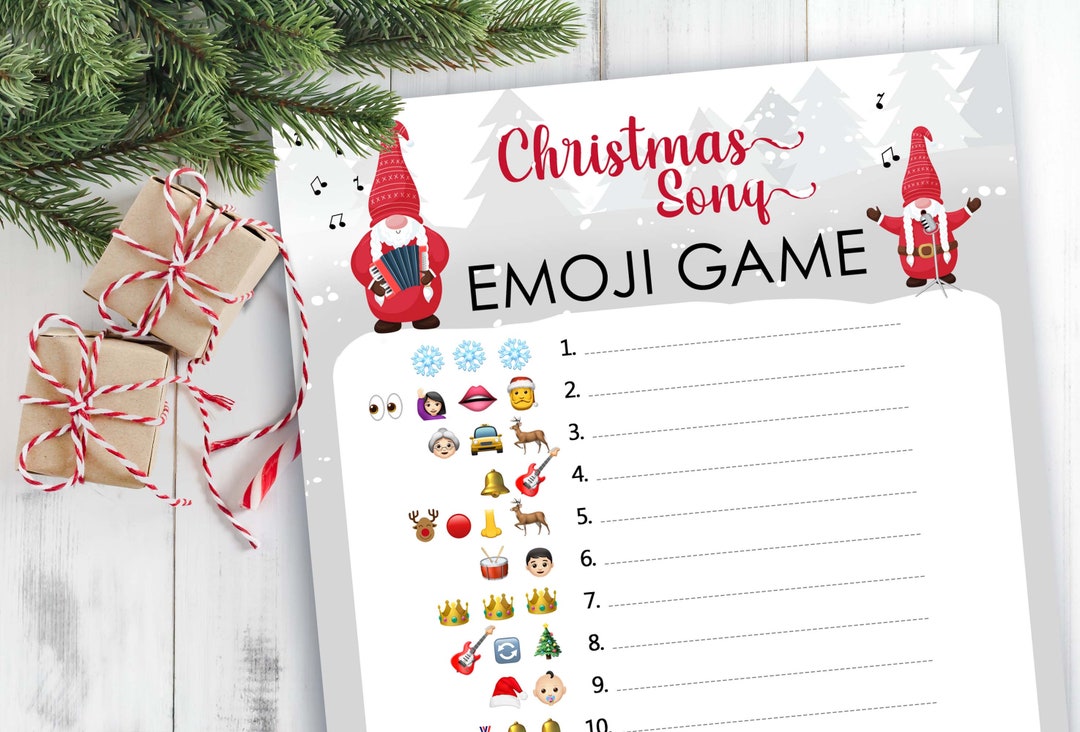 Christmas Emoji Pictionary I Fun Christmas Emoji Song Game Christmas ...