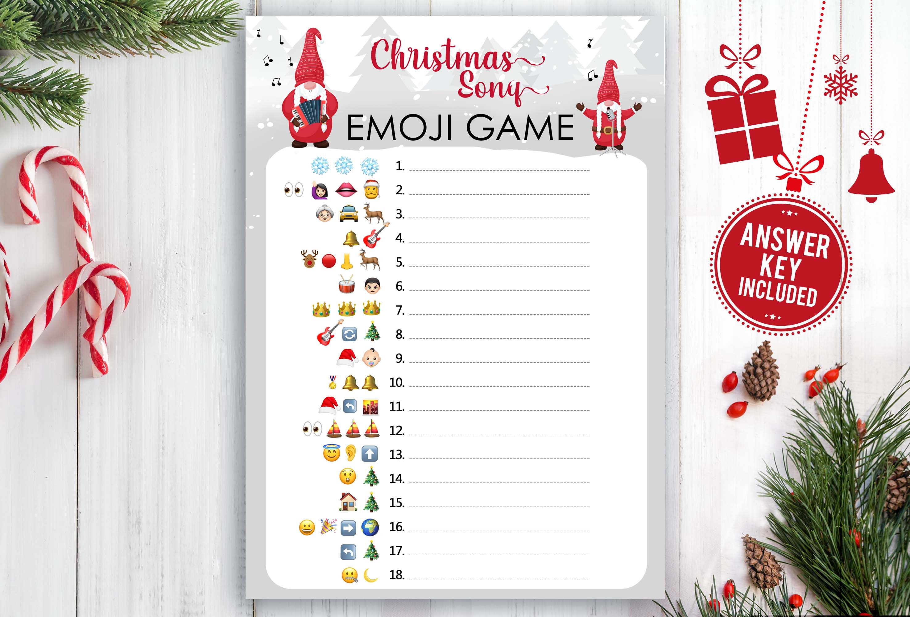 Christmas Emoji Pictionary I Fun Christmas Emoji Song Game Christmas ...