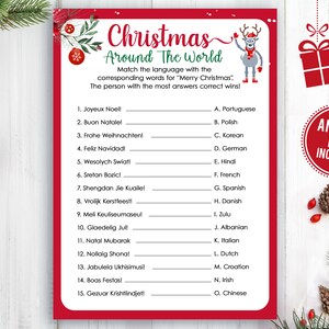 Christmas Around the World Game Printable Christmas Game Christmas ...