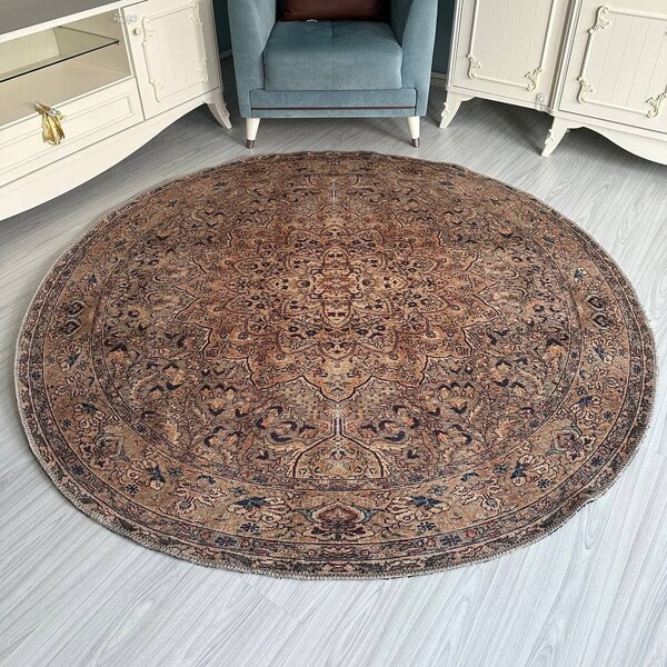 Large Round Rug - Etsy