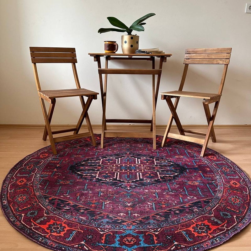 Large Round Rug - Etsy