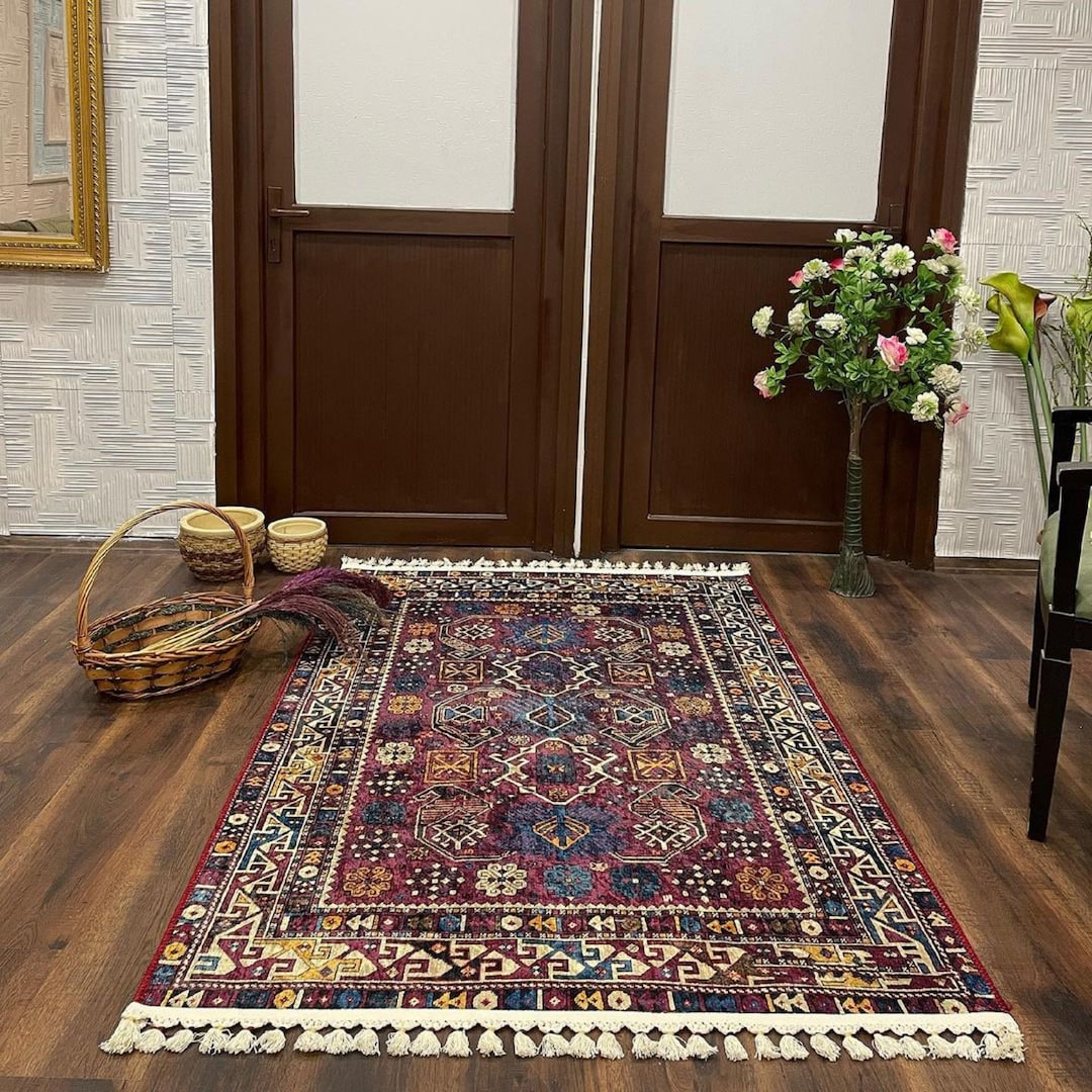 Burgundy Rug, Wine Red Rug, Crimson Rug, Burgundy Area Rug, Wine Red ...