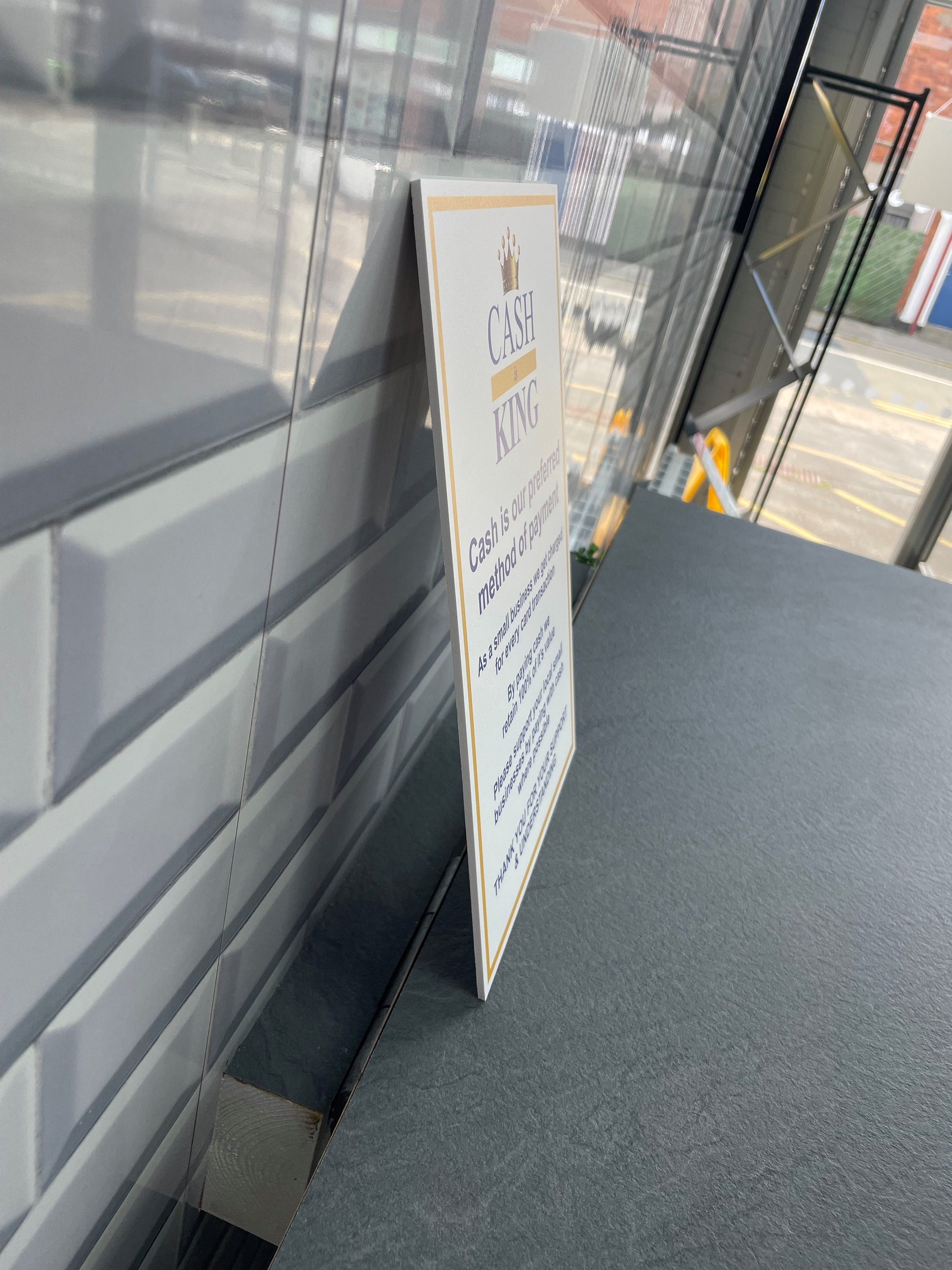 CASH IS KING - Customer Notice - Shop Sign - Counter Sign - Cafe Sign ...