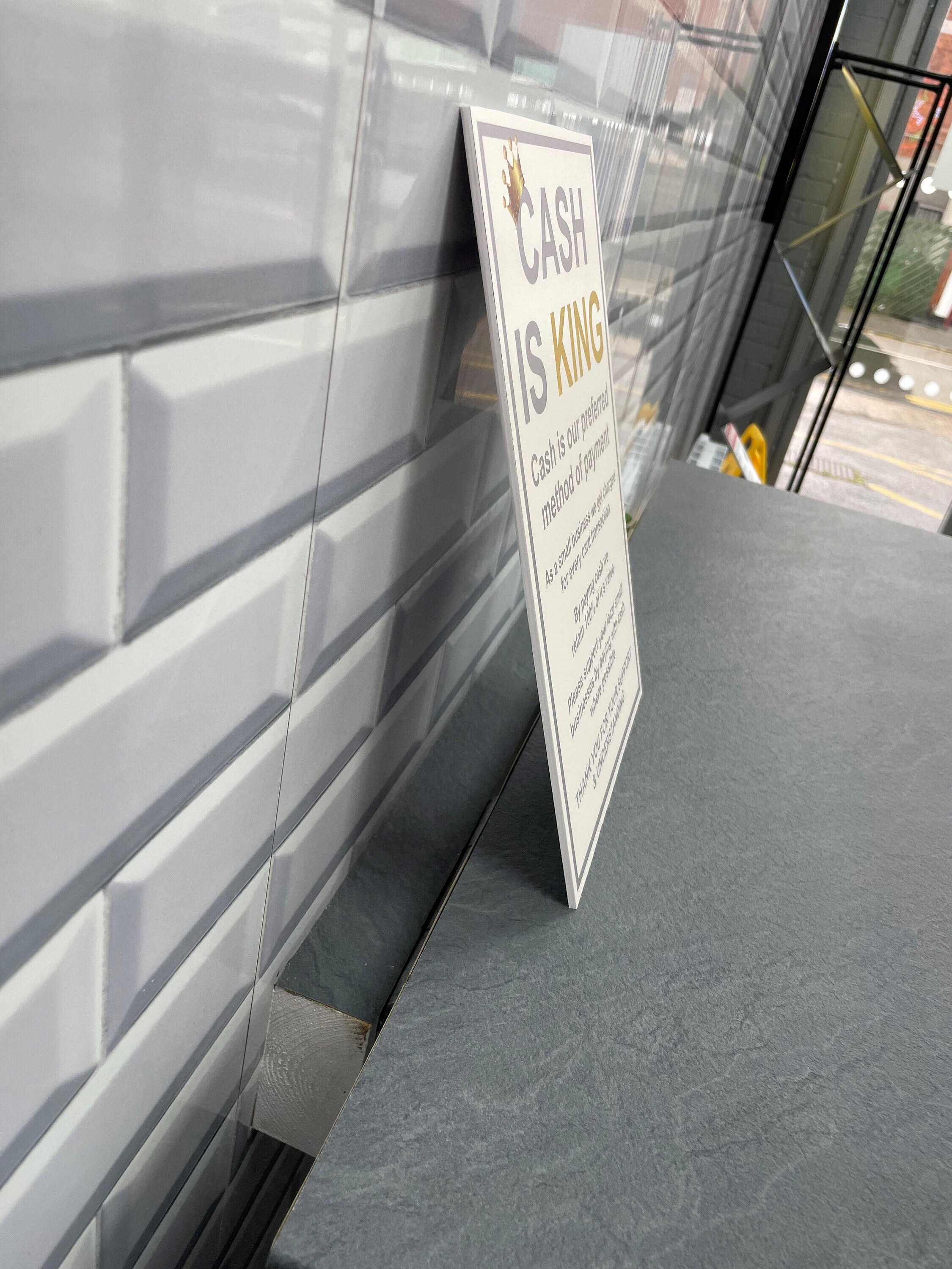 CASH IS KING - Customer Notice - Shop Sign - Counter Sign - Cafe Sign ...