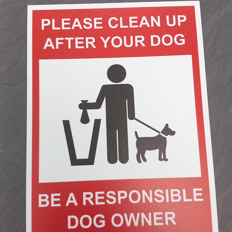 Dog Poo Signs - Etsy UK