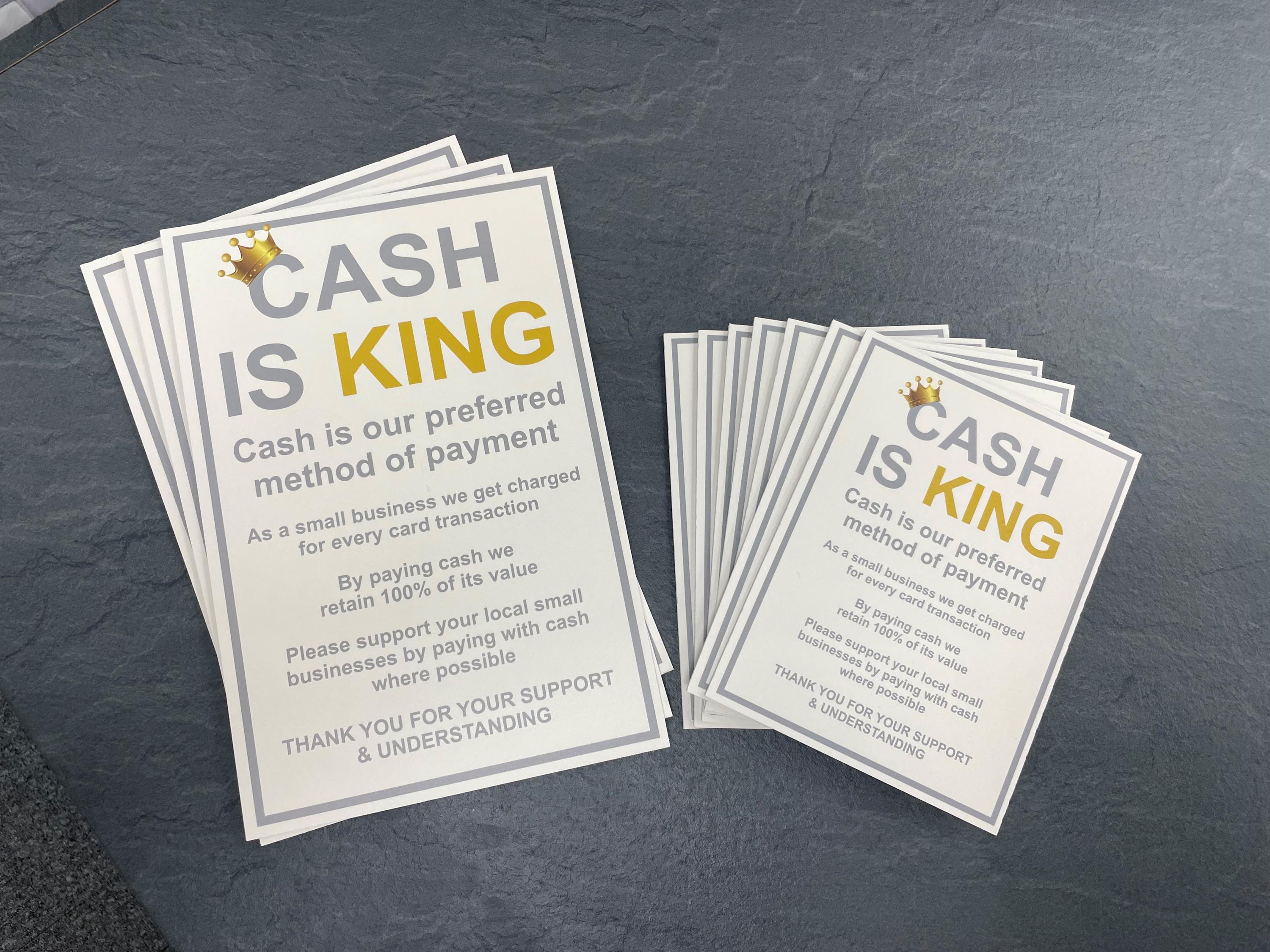 Cash is King Sign – Support Local Business, Cafe Counter Sign - Etsy UK