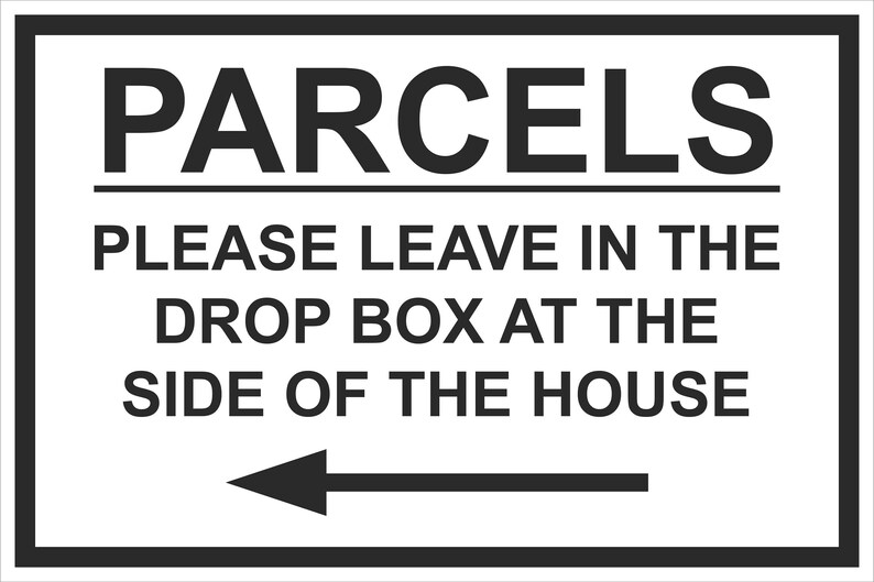 PERSONALISED PARCELS SIGN With Your Own Personal Delivery - Etsy UK