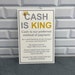 Cash is King Sign – Support Local Business, Cafe Counter Sign - Etsy UK