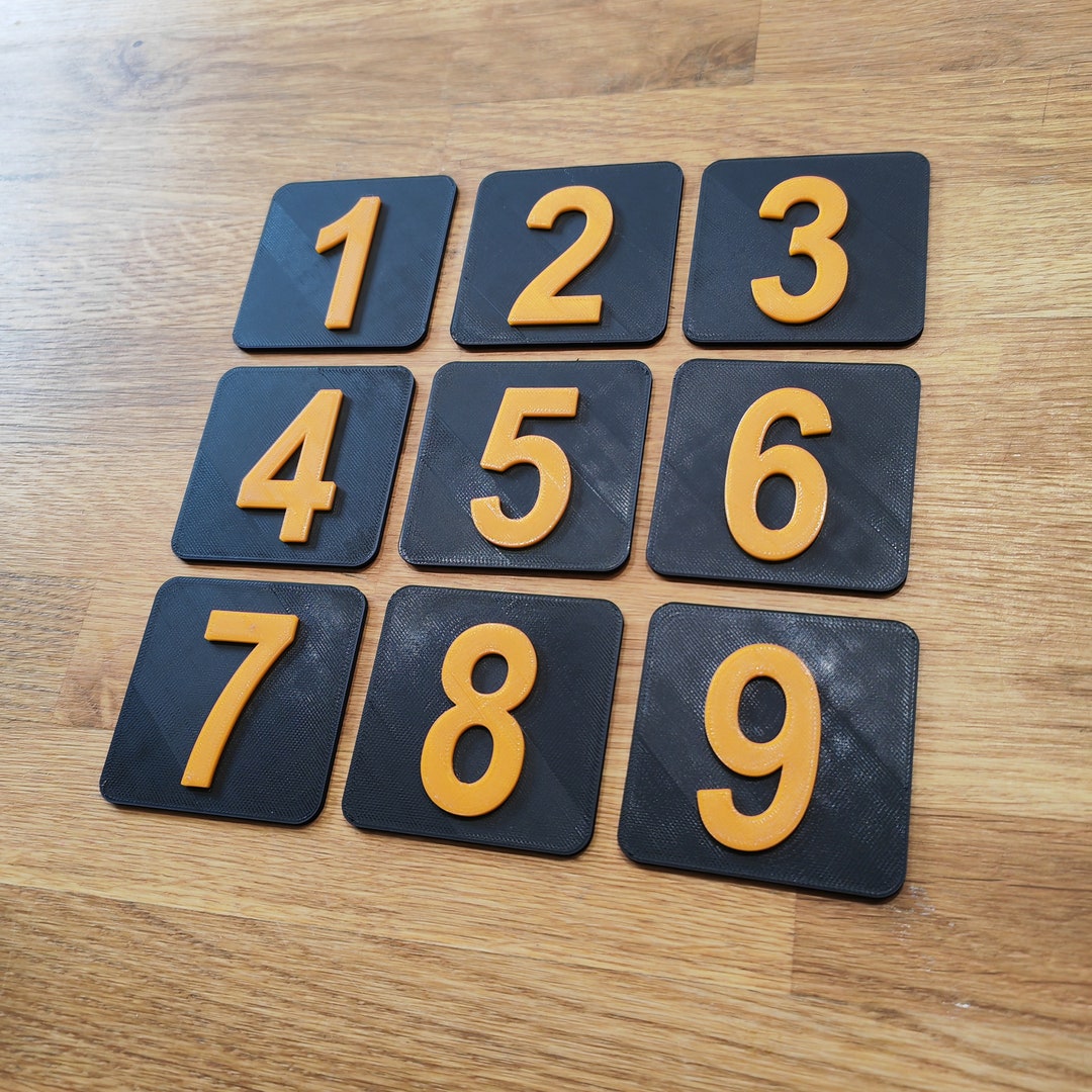 Number Tag Plate 1 to 18 3D Print STL File - Etsy