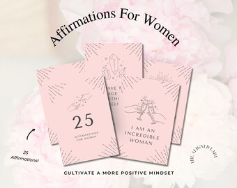 Affirmation Cards for Women Printable, Encouragement Cards, Positive ...