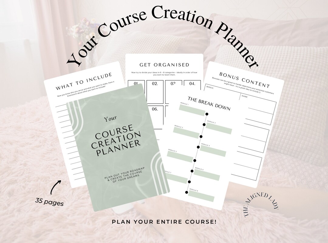 Course Creation Planner, Printable Course Planner, Course Creation ...