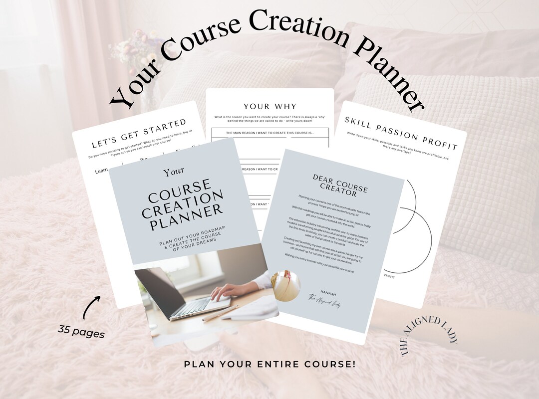 Course Creation Planner, Printable Course Planner, Course Creation ...