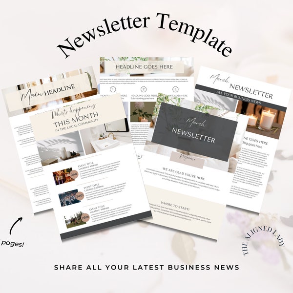 Newsletter Template - Etsy