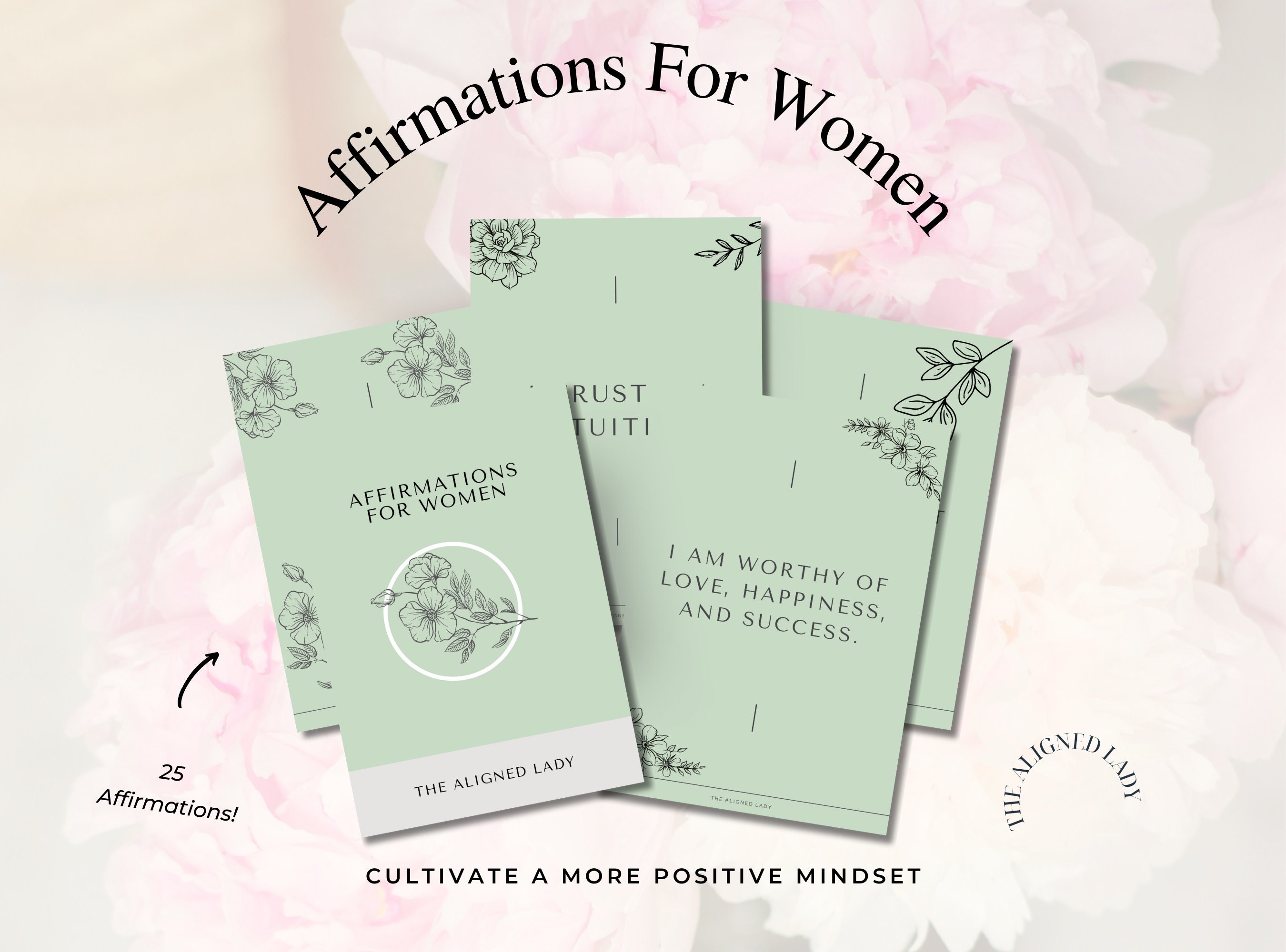 Affirmation Cards for Women Printable, Encouragement Cards, Positive ...