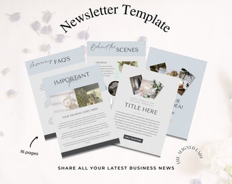 Small Business Newsletter Template, Canva Template, Fully Editable ...