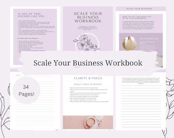 Business Plan Workbook, Business Growth Pdf, Small Business Printable ...