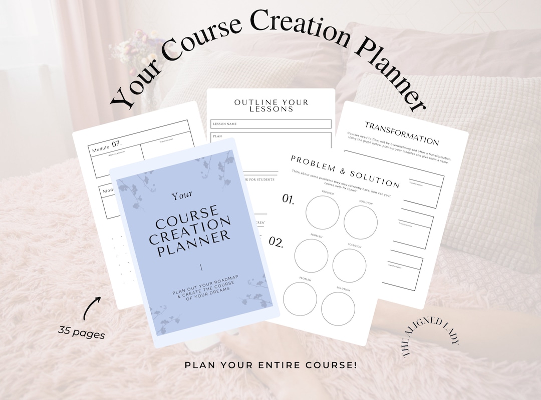 Course Creation Planner, Printable Course Planner, Course Creation ...