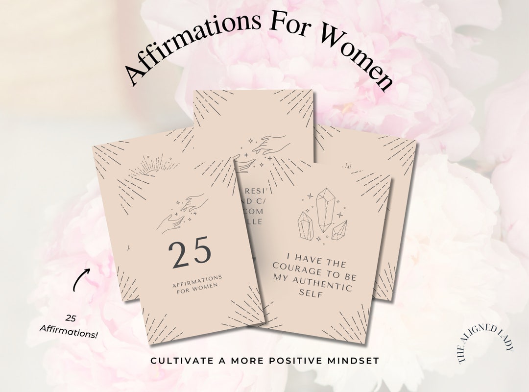 Affirmation Cards for Women Printable, Encouragement Cards, Positive ...