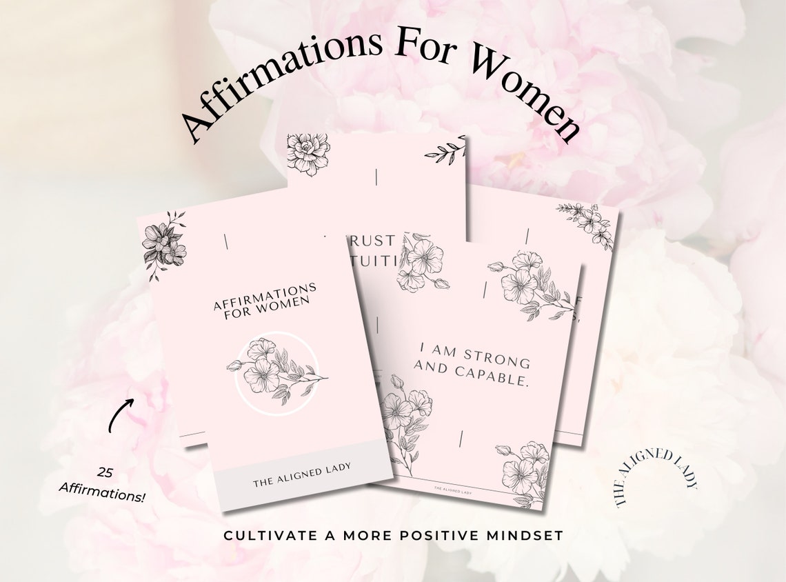 Affirmation Cards for Women Printable, Encouragement Cards, Positive ...