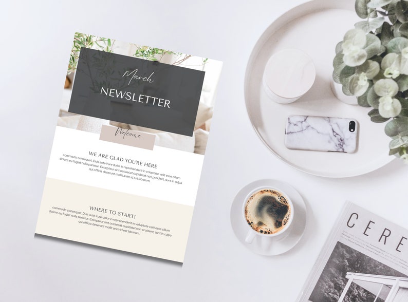 Small Business Newsletter Template, Canva, Fully Editable, Instant ...