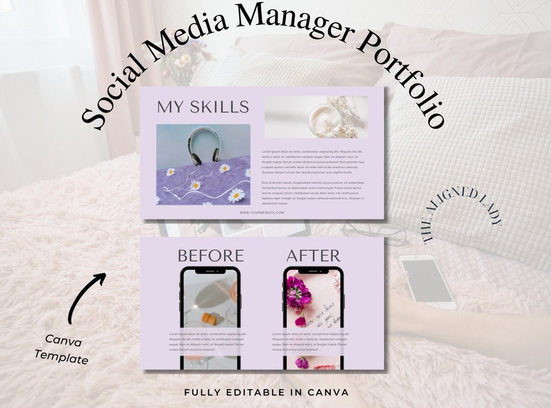 Social Media Manager Portfolio Template Canva SMM Portfolio - Etsy