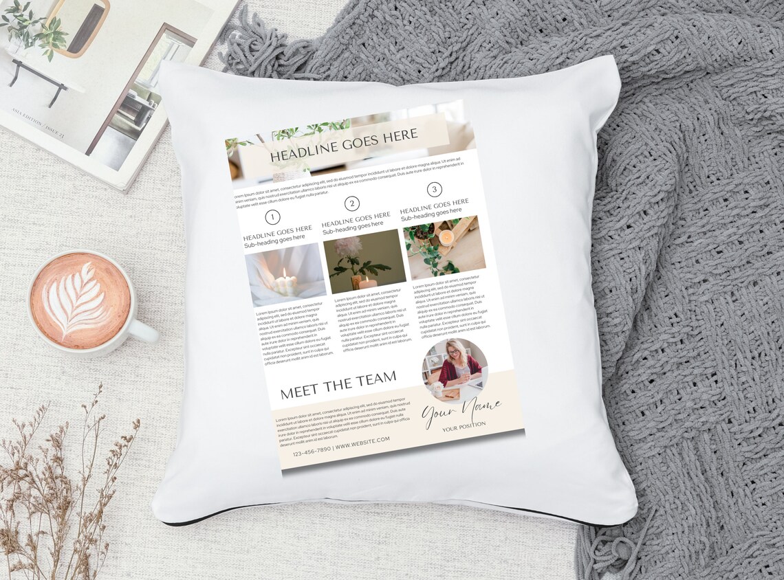 Small Business Newsletter Template Canva Template Fully - Etsy