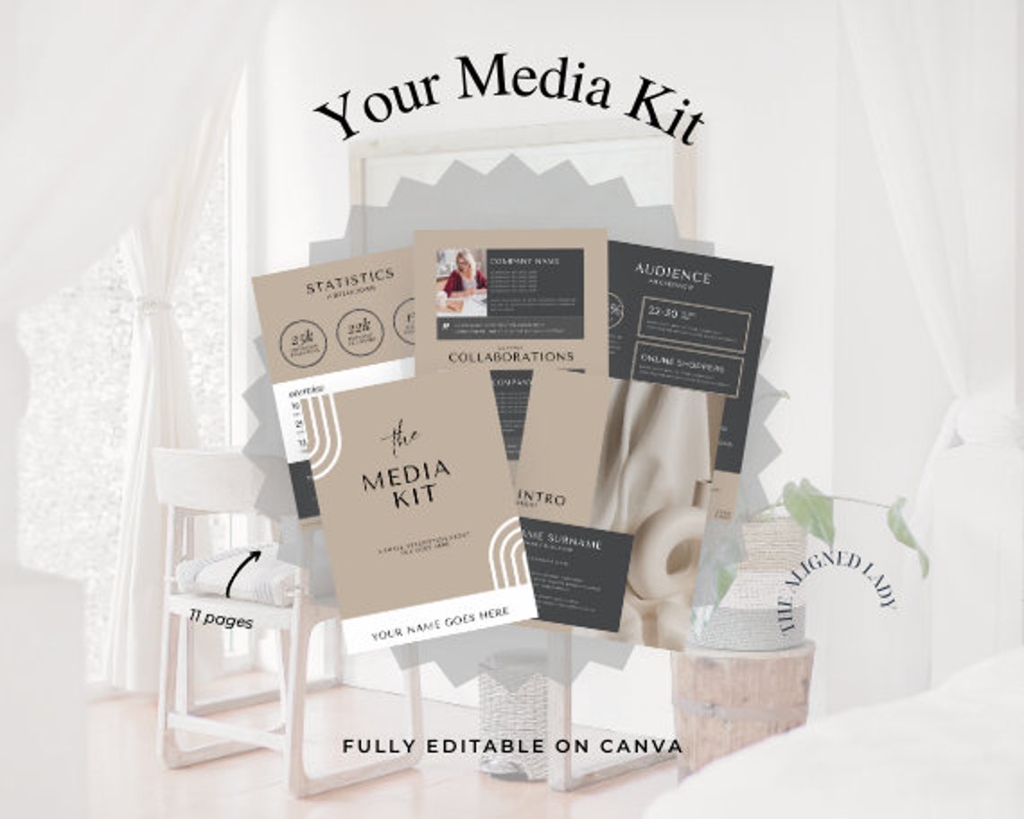 Influencer Media Kit Canva, Social Media Kit Template, Instagram ...