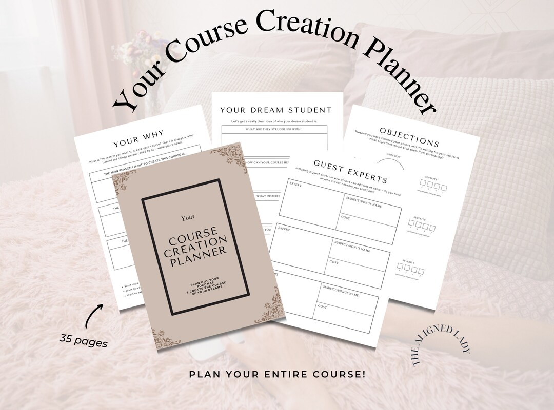 Course Creation Planner, Printable Course Planner, Course Creation ...