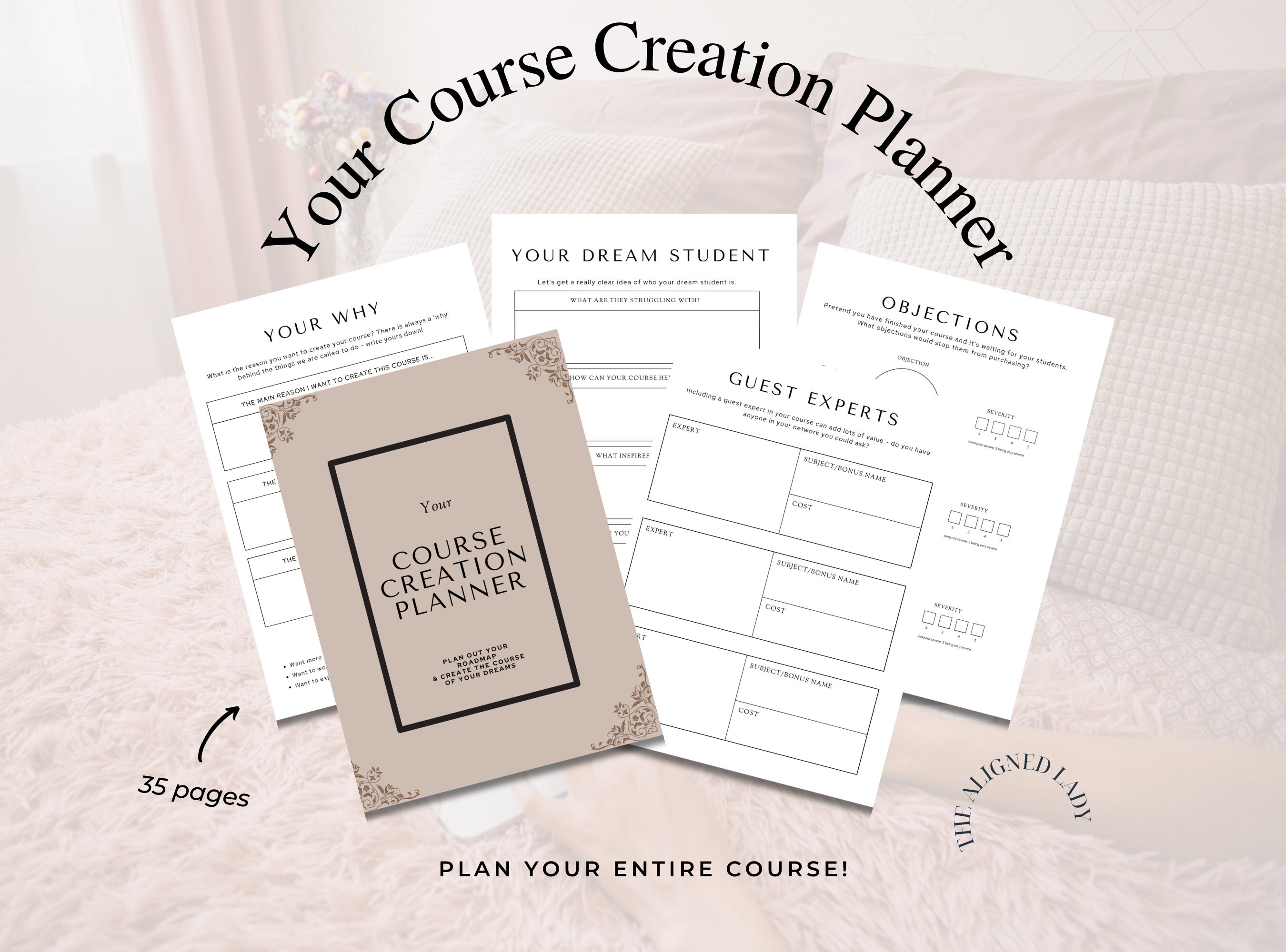 Course Creation Planner, Printable Course Planner, Course Creation ...