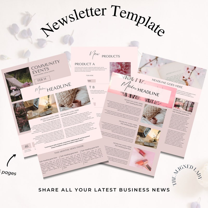 Newsletter Template, - Etsy
