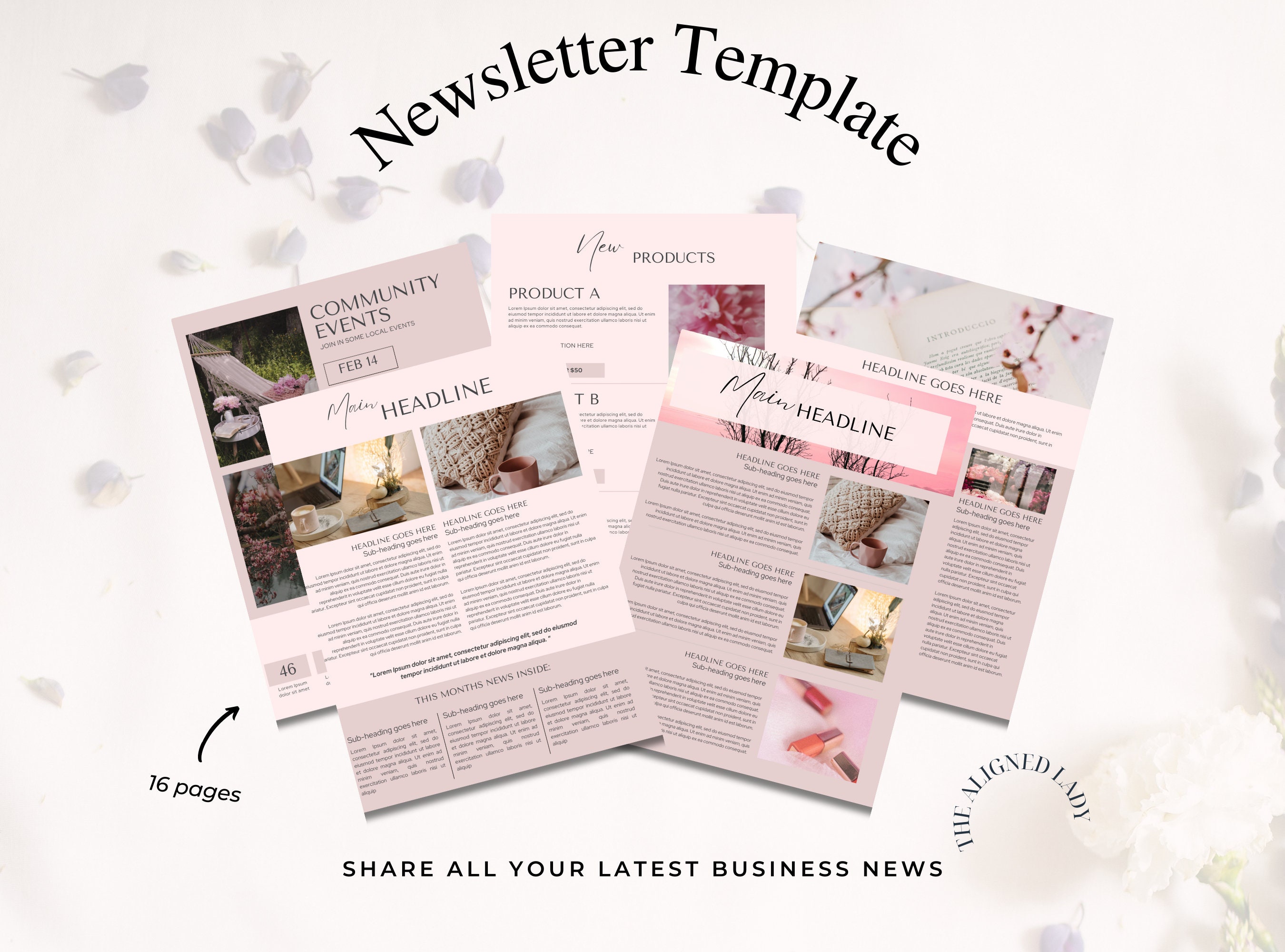 Small Business Newsletter Template, Canva Template, Fully Editable ...