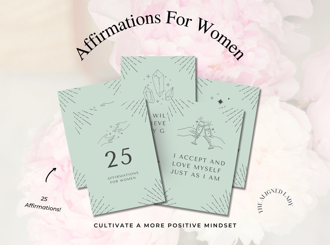 Affirmation Cards for Women Printable, Encouragement Cards, Positive ...