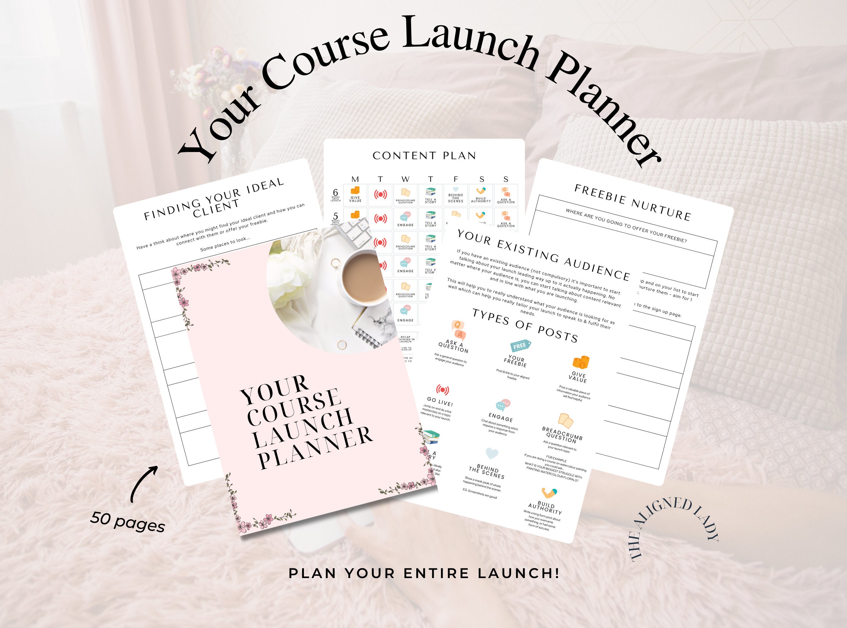 Course Launch Planner Printable Course Planner 50 Page - Etsy