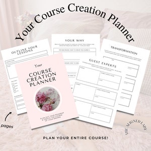 Course Creation Planner, Printable Course Planner, Course Creation ...