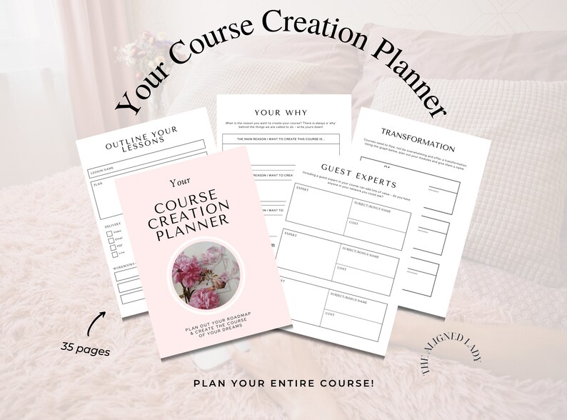 Course Creation Planner, Printable Course Planner, Course Creation ...