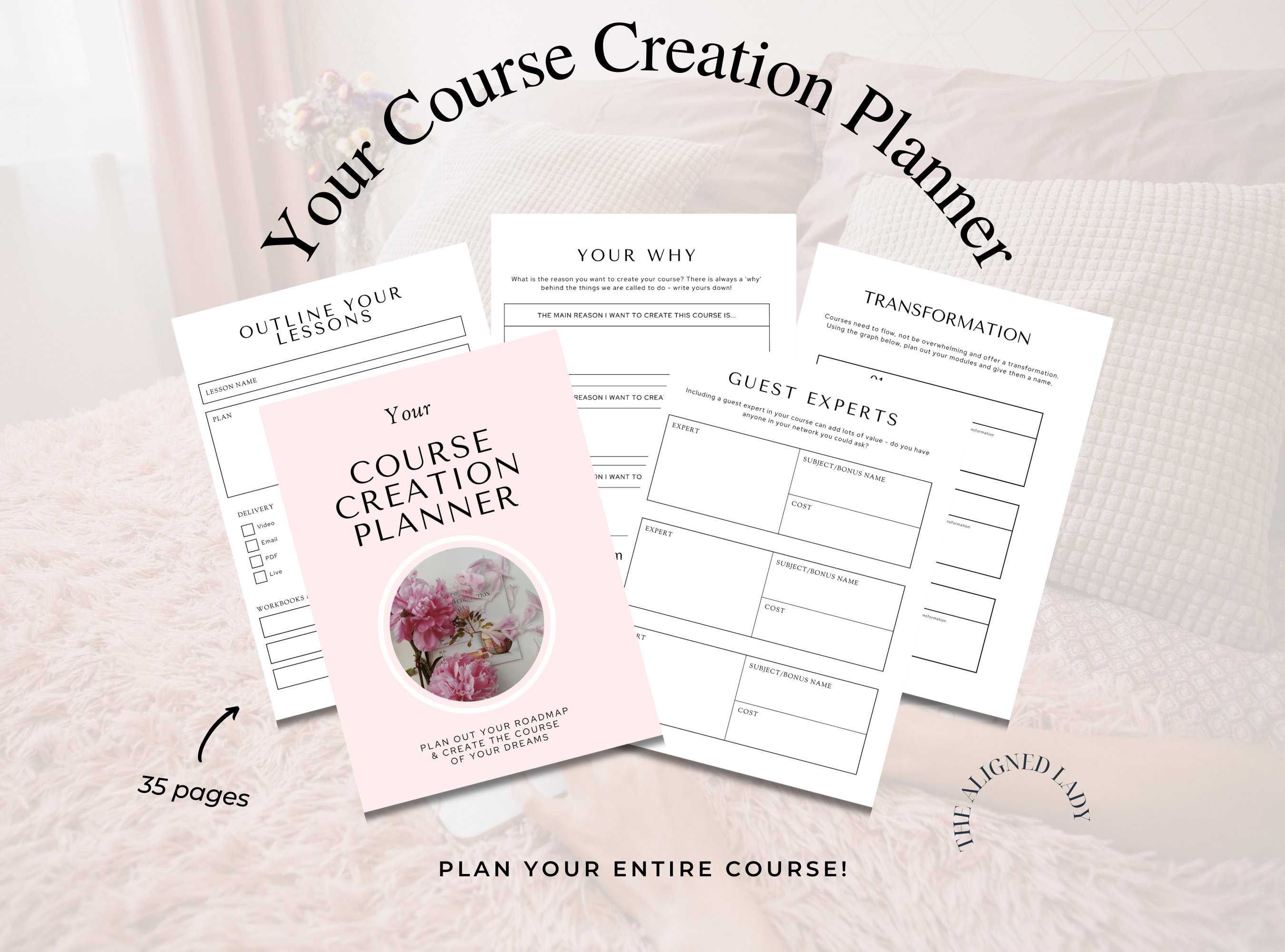 Course Creation Planner, Printable Course Planner, Course Creation ...
