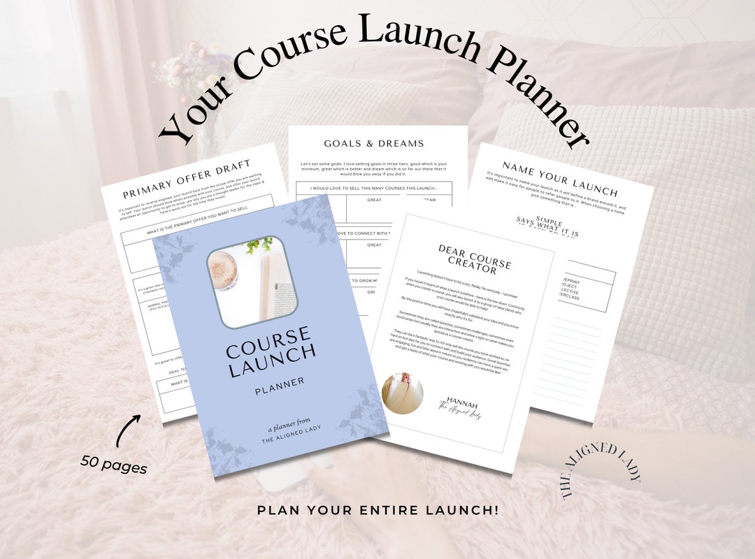 Course Launch Planner, Printable Course Planner, 50 Pages, Course ...