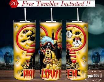 3D Inflatable Puff Design Cartoon Character 20 Oz Skinny - Etsy