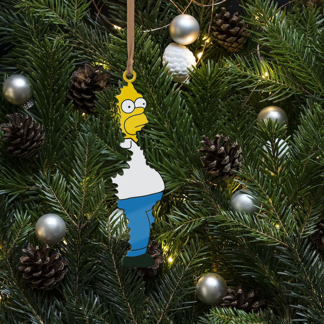 Homer Simpson Hanging Christmas Tree Decoration, Homer Christmas ...