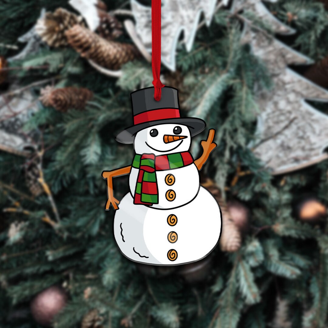 Funny Snowman Middle Finger Ornament Meme Ornament Snowman - Etsy
