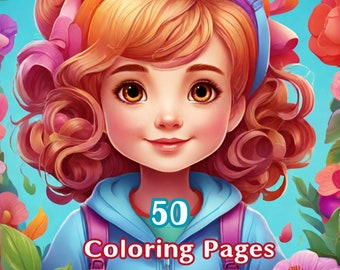 50 Coloring Pages for Kids, Printable Bundle, Coloring Pages for Kids ...