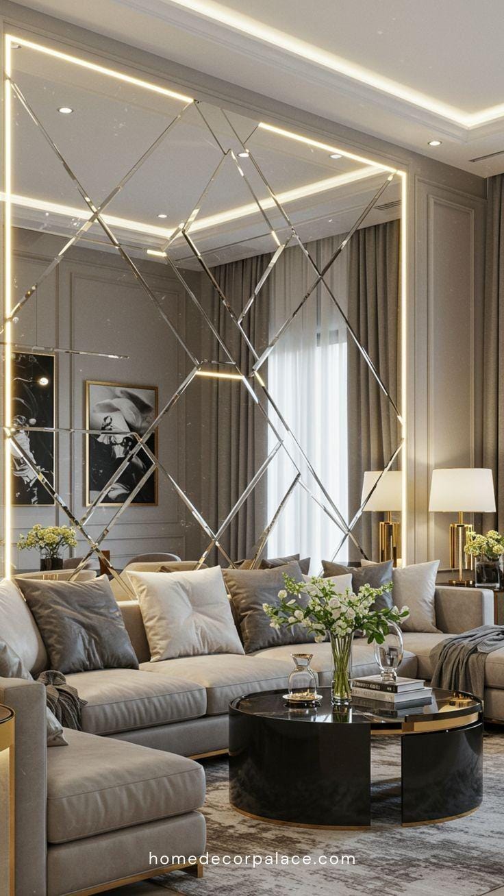 Custom V-groove Mirrors – CNC Etched Glass and Mirror Wall Art ...