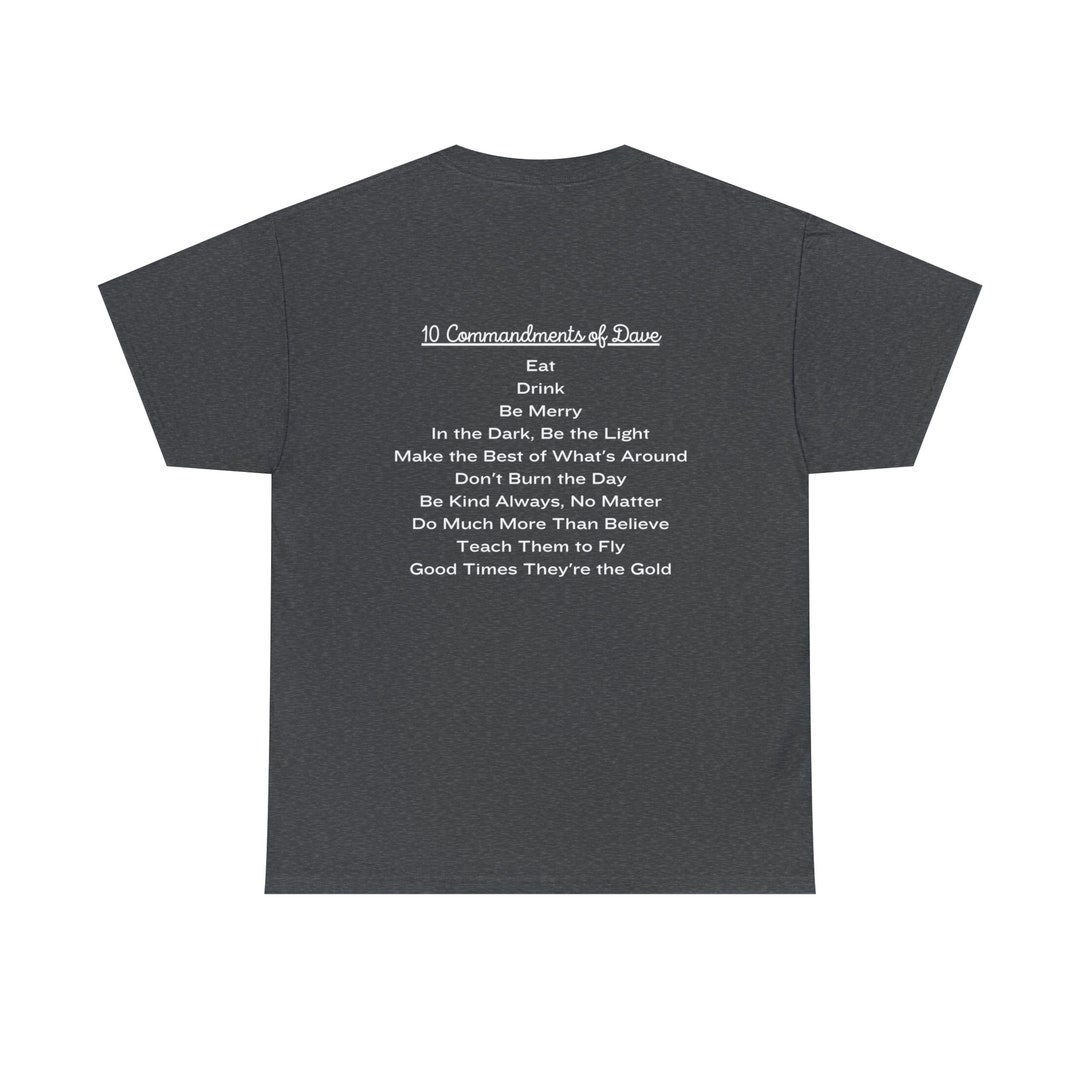 Dave Matthews Band Ten Commandments of Dave Unisex Cotton T-shirt - Etsy