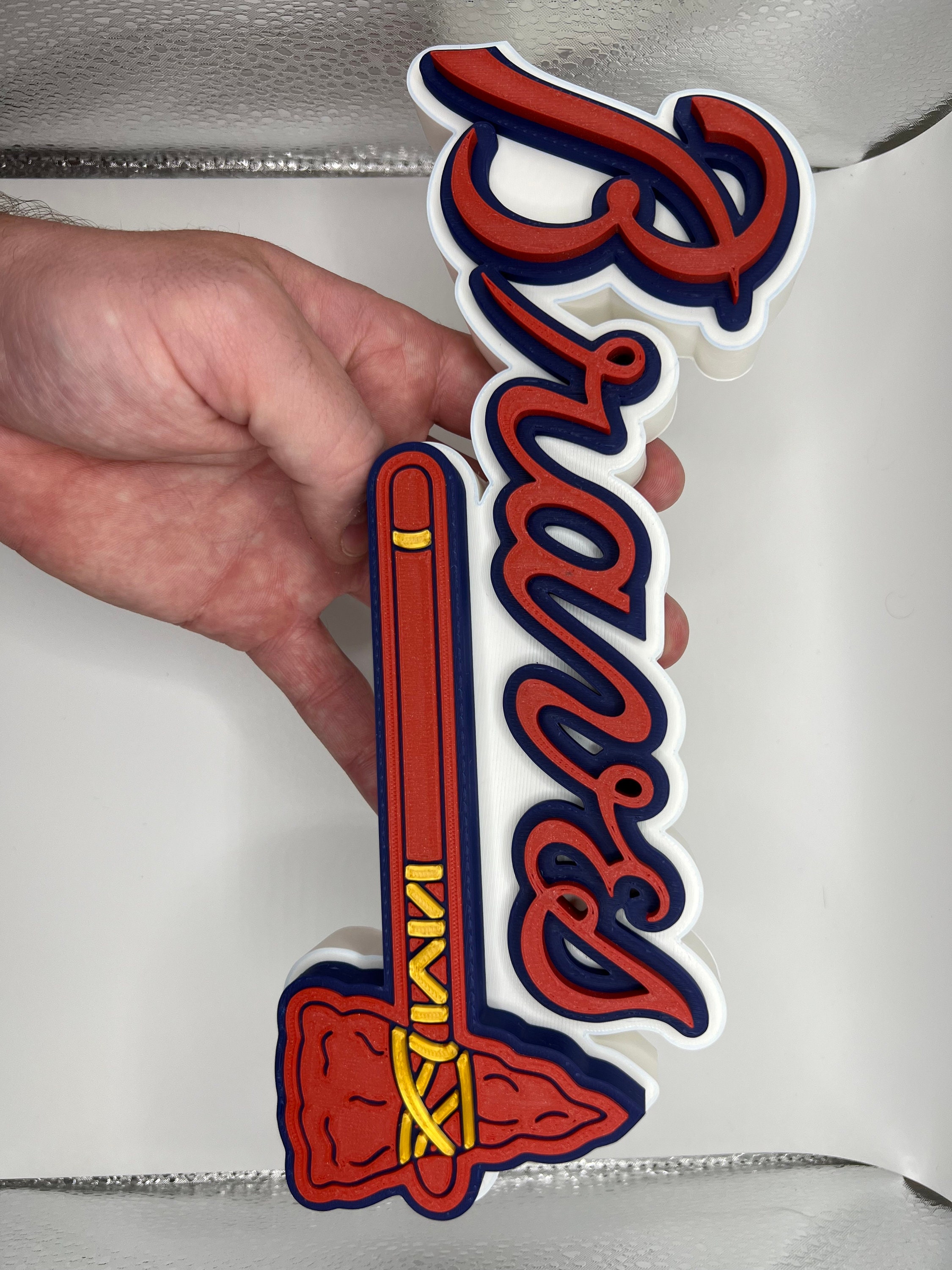 Atlanta Braves Logo Shelf / Desk Art Braves - Etsy