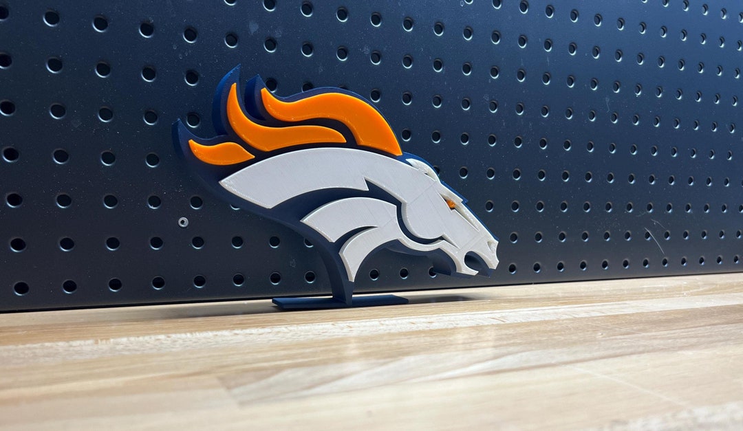Denver Broncos Logo Shelf / Desk Art - Etsy